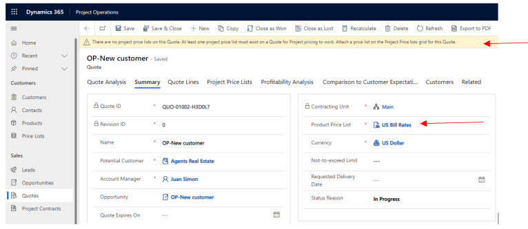 Hack #8: How to use Quotes in Dynamics 365 Project Operations? – part ...
